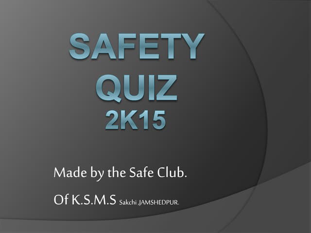 Safety Quiz | PPTX