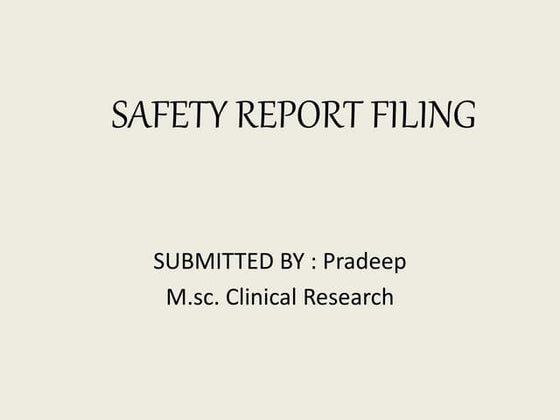 Periodic Safety Update Report (PSUR) | PPT