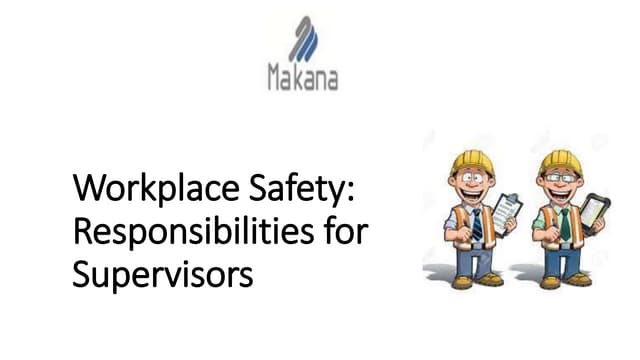 Supervisor Safety Training | PPT