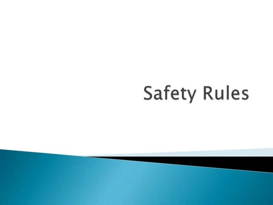 Safety rules | PPTX