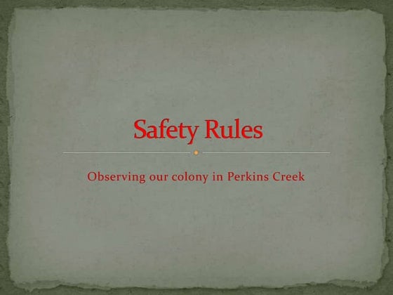 Safety rules | PPTX