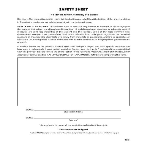 Safety sheet (1) | PDF