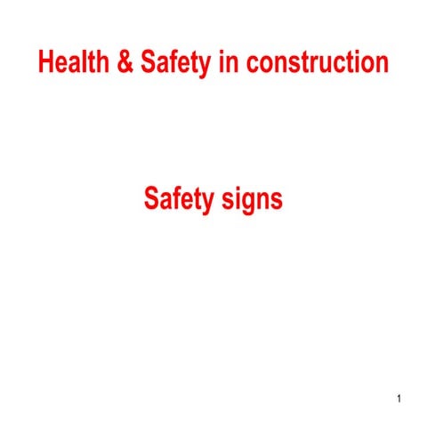 Safety signs & symbols | PPT