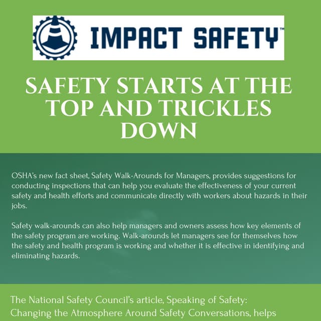 Safety starts at the top and trickles down | PDF