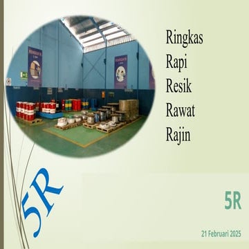 Materi Safety Talk tentang 5 R di area kerja | PPTX