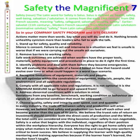 Safety the magnificent 7 | PPTX