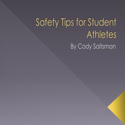 Safety Tips for Student Athletes | PPT