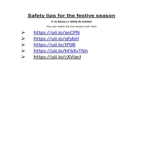 Safety tips for the festive season | PDF