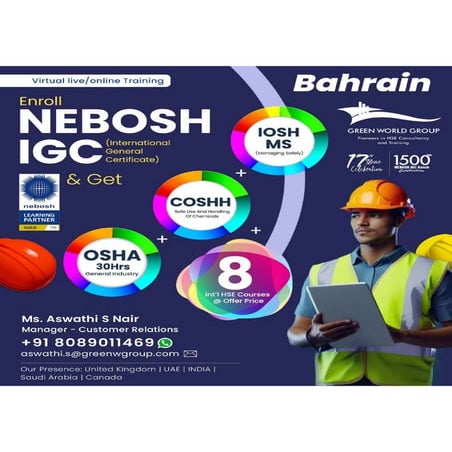 Safety Training with Green World Group Creating The Pillarsfor Bahrain ...