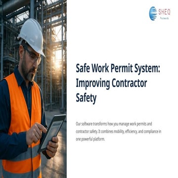 Safe Work Permit System Software for Contractor Safety | PPT