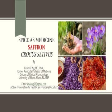 Saffron, the spice of happiness | PDF