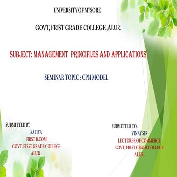 CPM MODEL | PDF | Business | Business and Finance