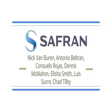 Safran industry project powerpoint | PPTX