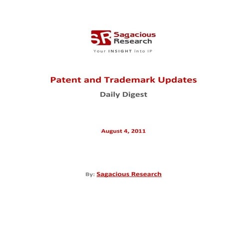 Sagacious research patent & trademark updates | DOC