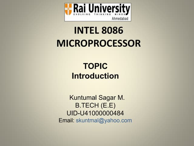 8086 microprocessor-architecture | PPTX