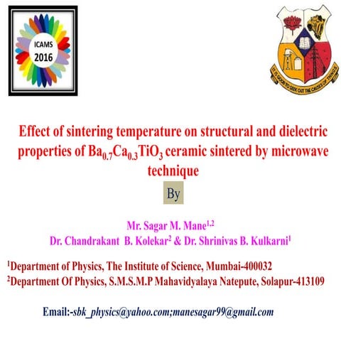 Sagar Mane Presentation ICAMS 2016 final.pptx