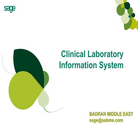 Sage - Clinical Laboratory Management System | PDF