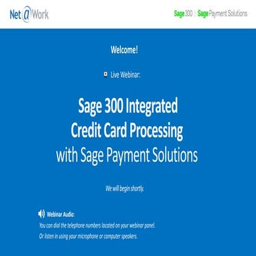 Sage 300 Integrated Credit Card Processing | PDF