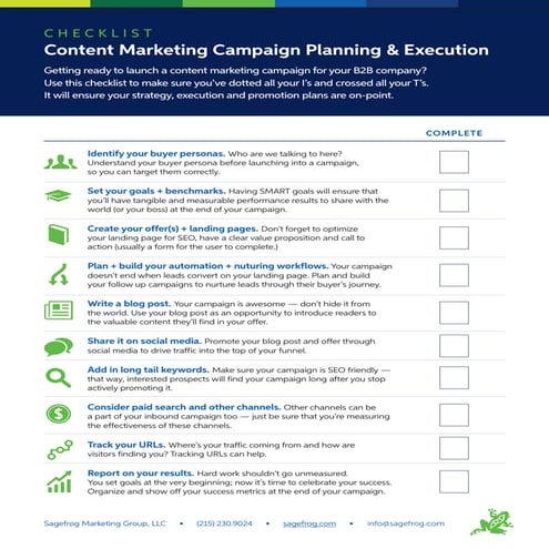 Content Marketing Campaign Planning & Execution | PDF