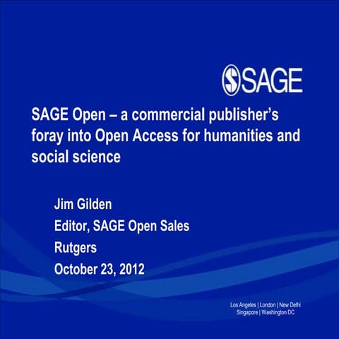 A showcase on SAGE | PPT