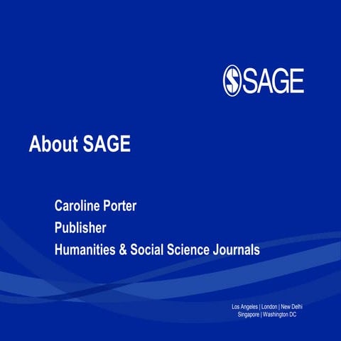A showcase on SAGE | PPT