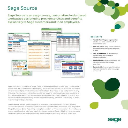 Sage Employee Self Service Feature Sheet | PDF