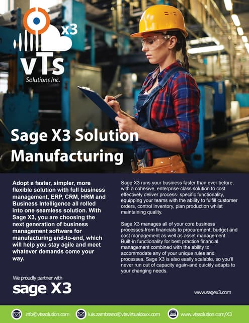 Sage x3 best_practices_discrete_manufacturing | PDF