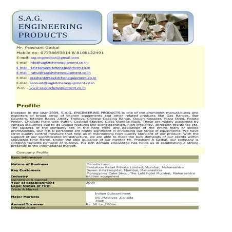 SAG Engineering Products, Mumbai, Hospital Equipment & Kitchen ...