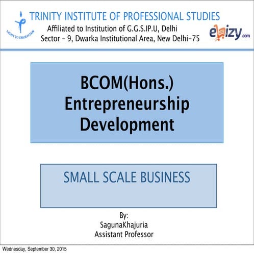 Entrepreneurship Development | PDF