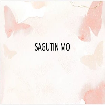 SAGUTIN MO.pptxdddddddddddddddddddddddddd | PPT