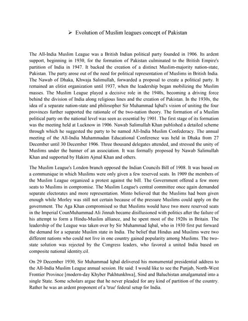 All India Muslim League | DOC
