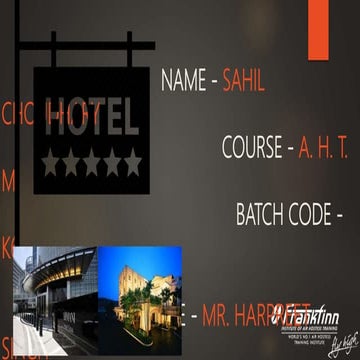 HOSPITALITY ASSIGNMENT- FRANKFINN ( Award Winning ) | PPTX