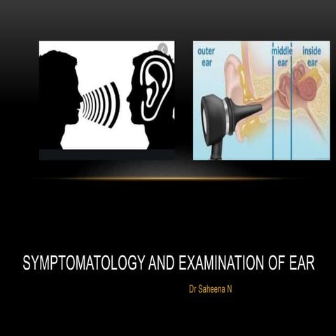 Symptomatology and examination of ear | PPTX