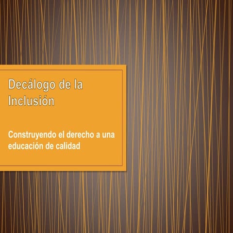 Decálogo de la inclusión | PDF