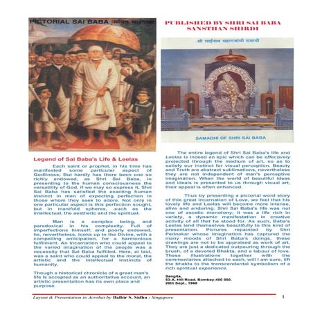 Shirdi Sai Baba pictorial life | PDF