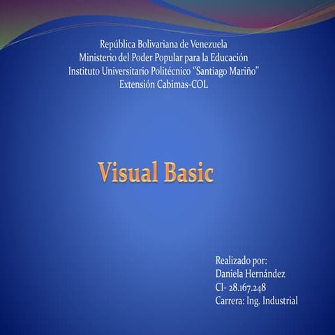 Programación en Visual Basic - Conceptos Básicos | PPTX
