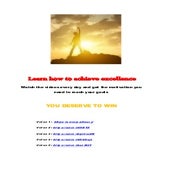 Learn how to achieve excellence | PDF