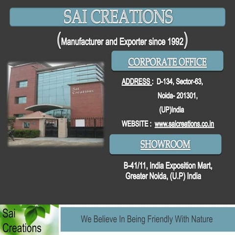 Sai Creations company profile | PPTX