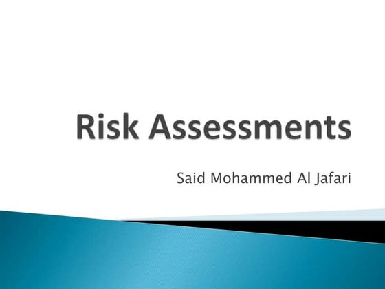 Powerpoint Risk Assessment | PPTX | Medical Tests | Medical Health