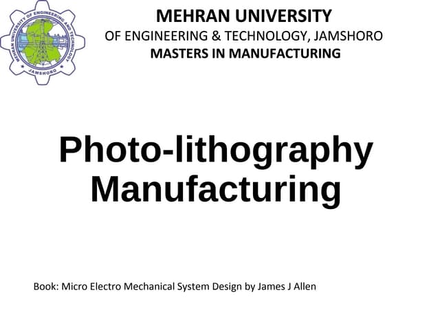 Photolithography | PPTX