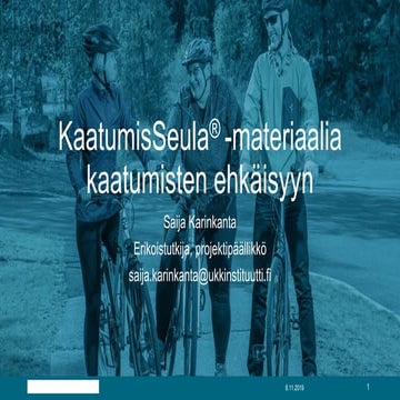 Saija Karinkanta: KaatumisSeula. Materiaalia kaatumisten ehkäisyyn | PDF