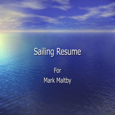 Brian Cromer - Sailing Resume | DOC