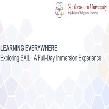 SAIL Opening Session - May 1, 2018 "Learning Everywhere" Conference | PPT
