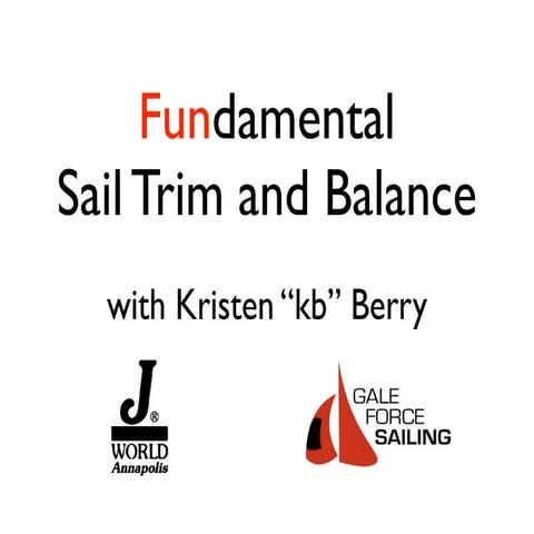 Sail Trim And Balance Fundamental | KEY