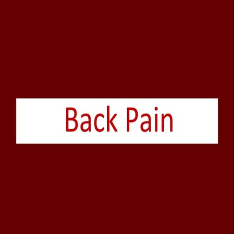Back Pain | PPT