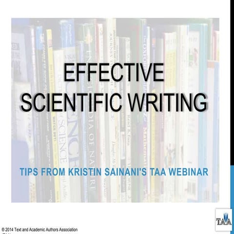 Tips For Effective Scientific Writing | PPTX