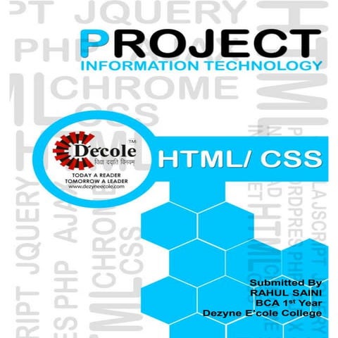 BCA 1st year Html/css file | PPTX