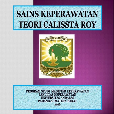 Sain keperawatan Model Callista Roy | PPTX