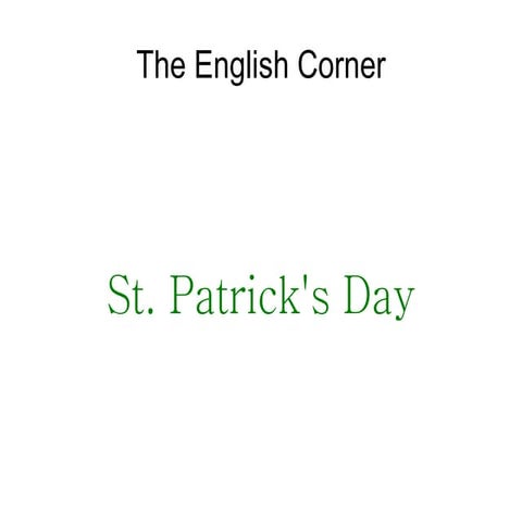 Saint Patricks Day | ODP