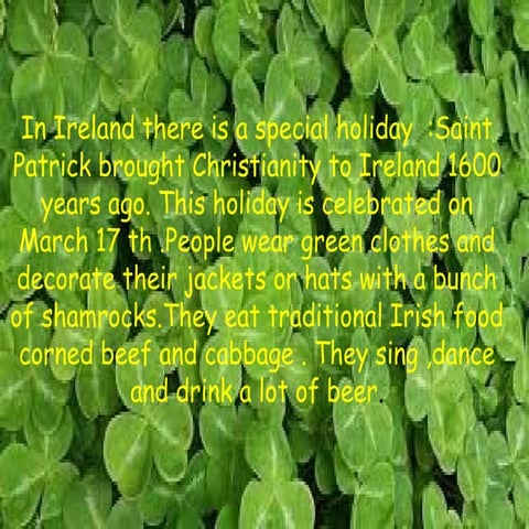 Saint Patrick | PPT | National & Civic Holidays | Holidays